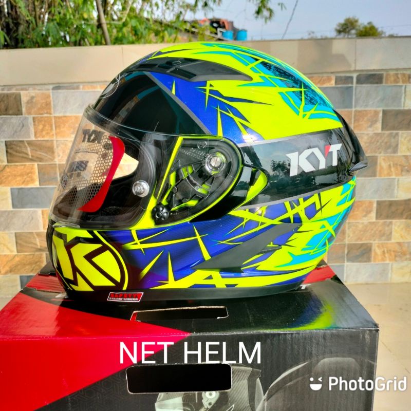 Jual HELM KYT FALCON FR SPIKE YELLOW ONGKIR 2 KG | Shopee Indonesia