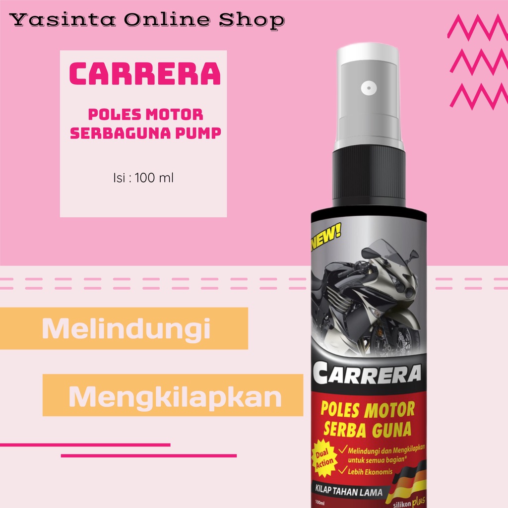 Jual PENGKILAP MOTOR SPRAY CARRERA POLES MOTOR SERBA GUNA PUMP 100 ML ...