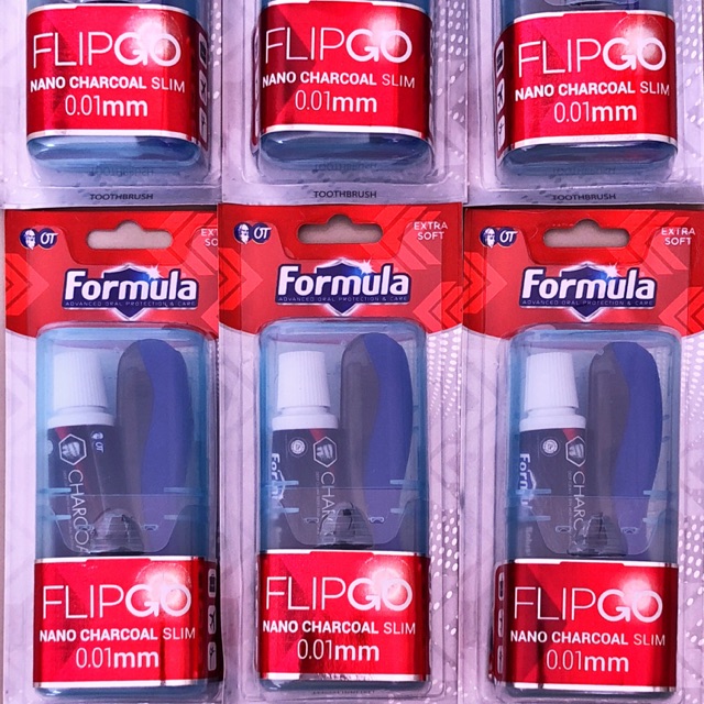 Jual Sikat Gigi Travel Formula Flip Go Nano Charcoal | Shopee Indonesia