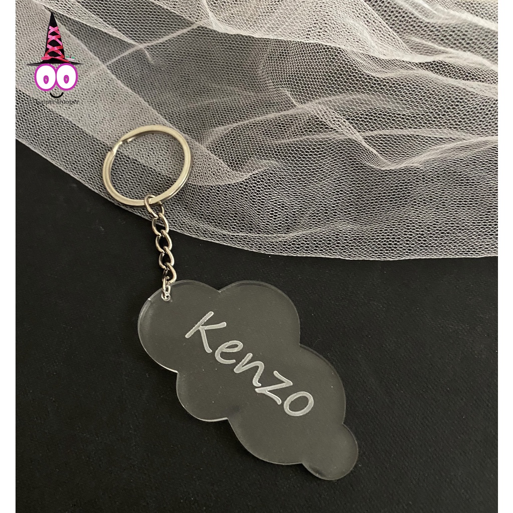 Jual Gantungan Kunci Awan Akrilik CUSTOM Nama | Keychain Cloud Grafir ...