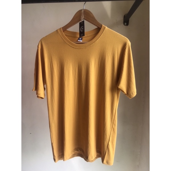 Jual KAOS POLOS WARNA MUSTARD (Orange,Kuning) | Shopee Indonesia