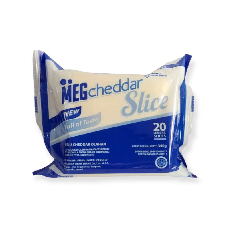 Jual MEG KEJU CHEDDAR 20 SLICES BIRU 340gr | Shopee Indonesia