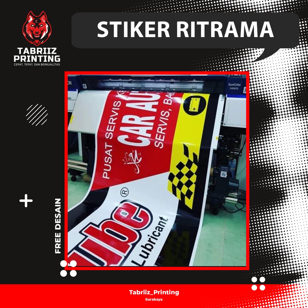 Jual [TABRIIZ PRINTING] Stiker Meteran/Stiker Ritrama/Sticker Booth ...