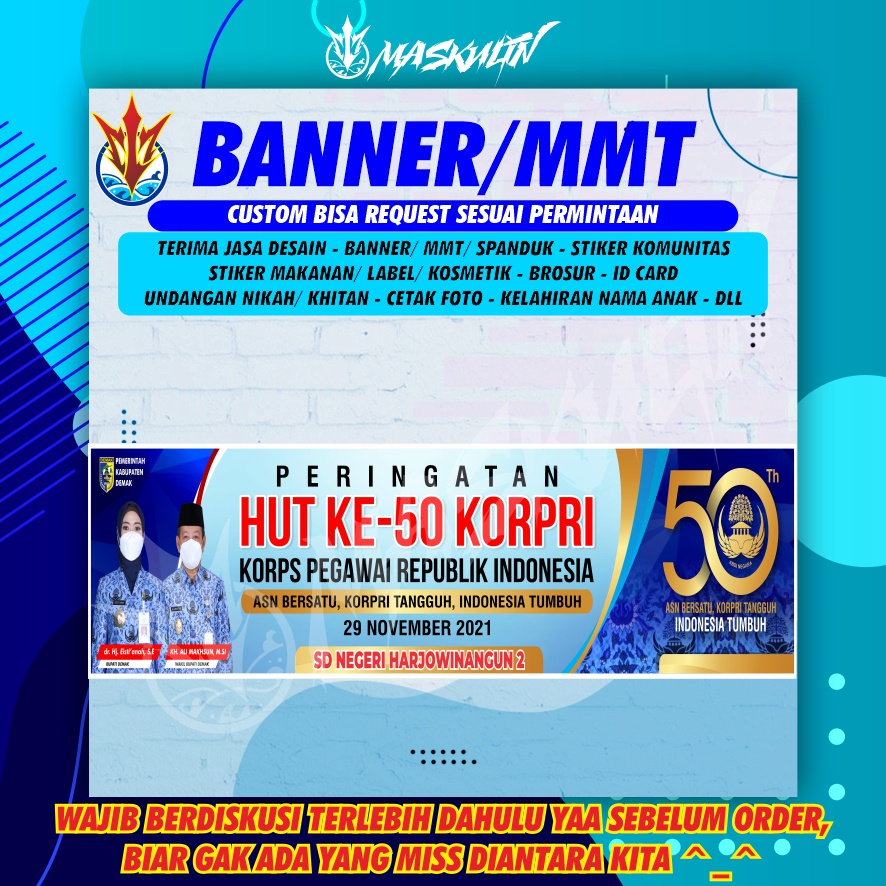 Jual Banner MMT Spanduk Peringatan HUT KORPRI - Korps Pegawai Republik ...