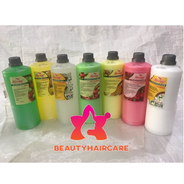 Jual HEVINY Shampoo / Conditioner Botol 1 Liter 1 L | Shopee Indonesia