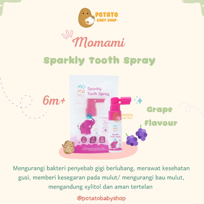 Jual Momami Sparkly Tooth Spray 20ml / Kids Toothspray Semprotan ...