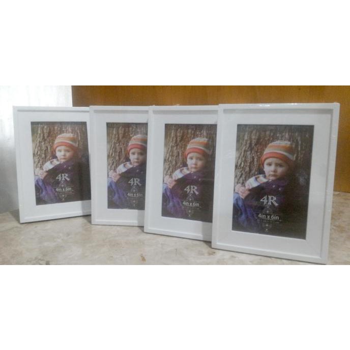 Jual Bingkai Foto Paket 4 Buah Ukuran 4R Putih - Frame Foto - Paket ...