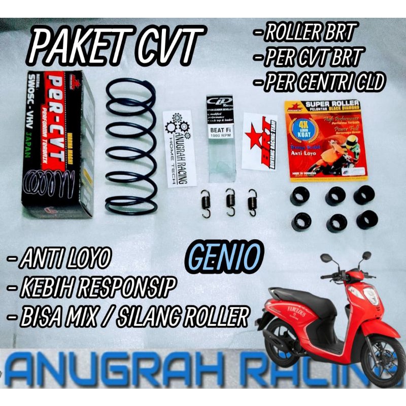Jual PAKET CVT KIRIAN HONDA GENIO BRT & CLD ROLLER RACING BRT 11 12 13 14 15 GRAM PER CVT BRT ...