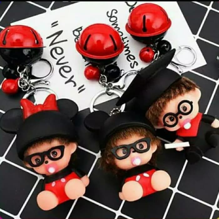 Jual Gantungan kunci/Tas monyet monchhichi kostum mickey/minnie/wisuda ...