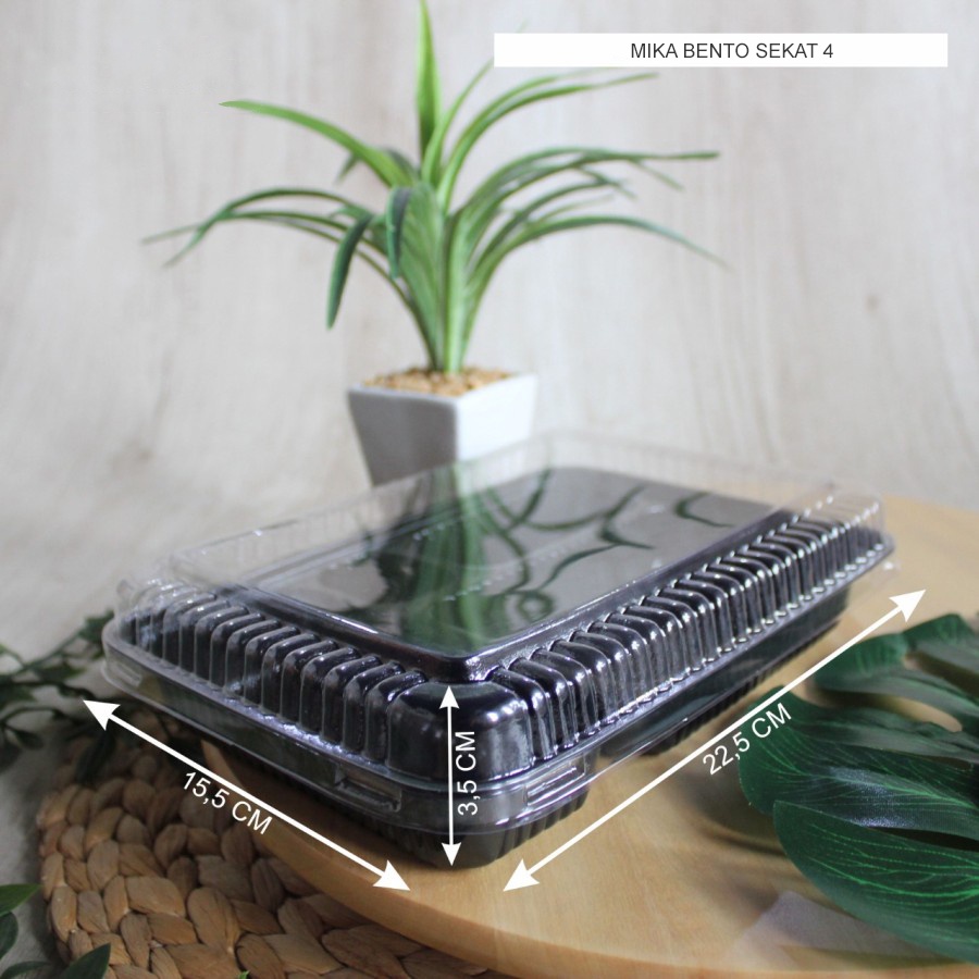 Jual Mika Bento Sekat 4 Box Mika Nasi Kuning Tray Plastik Bento Sekat ...