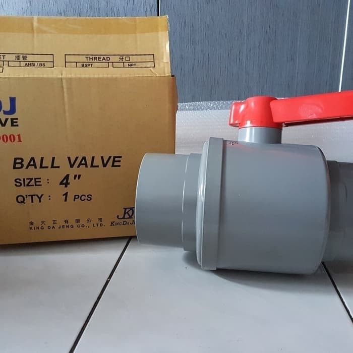 Jual Ball Valve 4" inch KDJ pvc polos Stop Kran 4" ballvalve 4" kdj | Shopee Indonesia