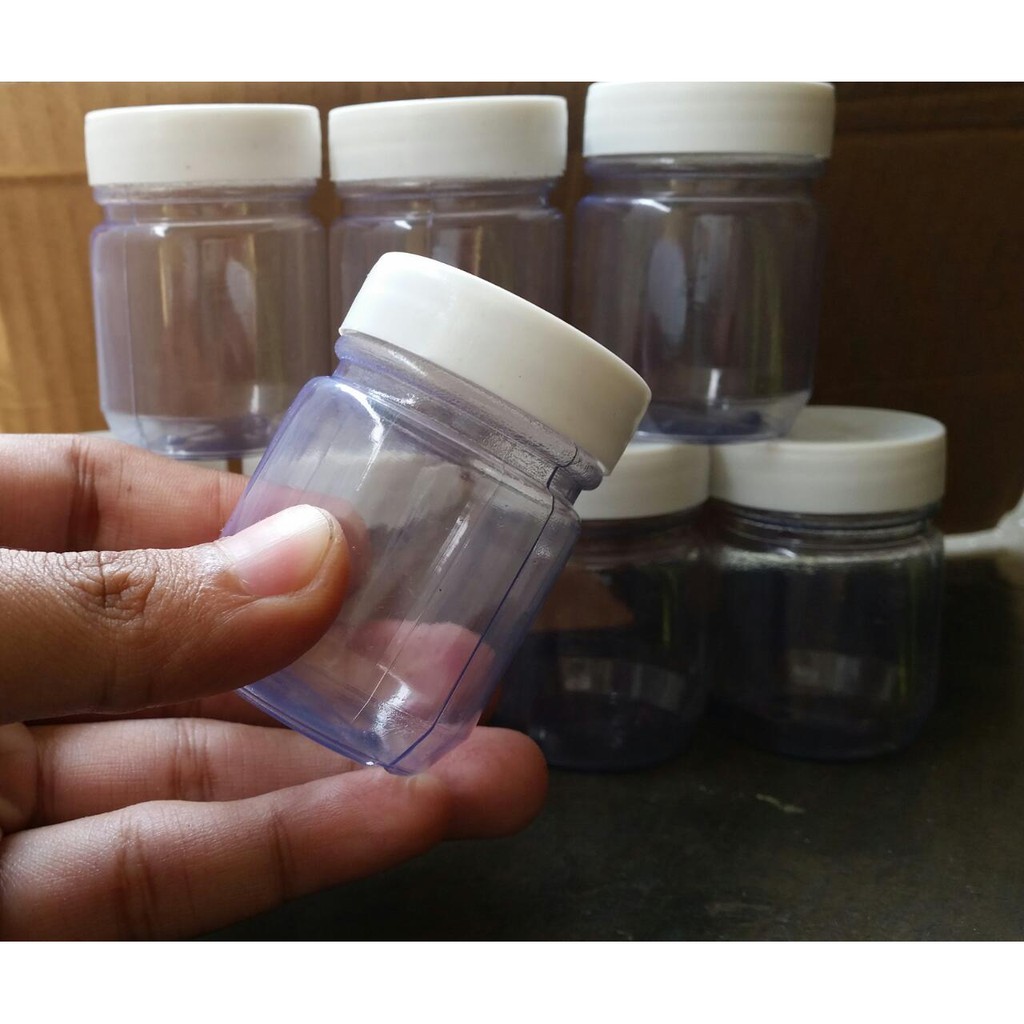 Jual (21gr) Botol Toples Mini Untuk Selai Lulur Jelly Bumbu Sambal 50gr ...