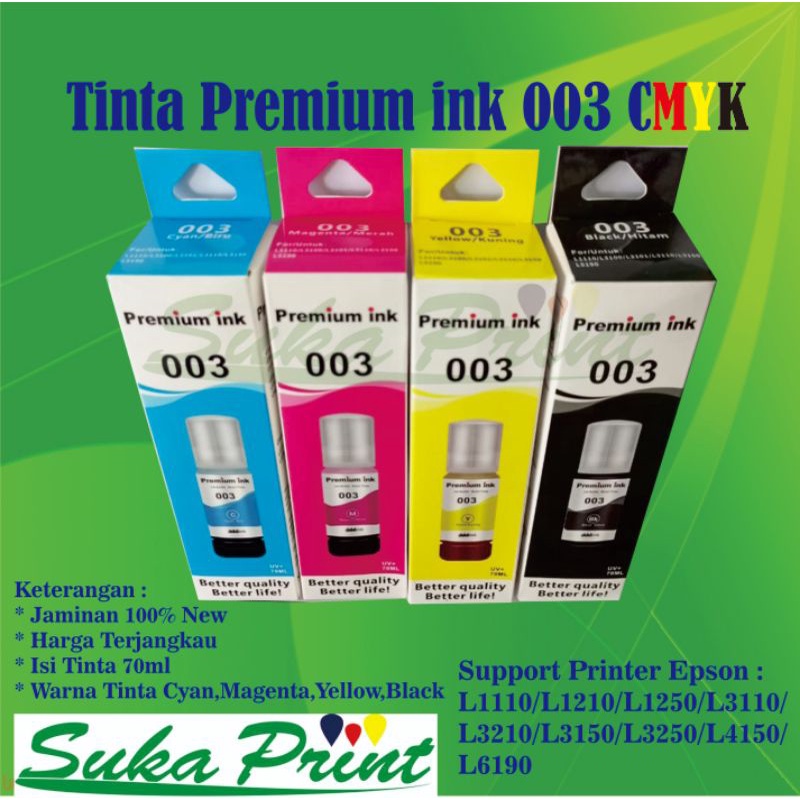 Jual Tinta Epson 003 Merk Premium INK | Shopee Indonesia