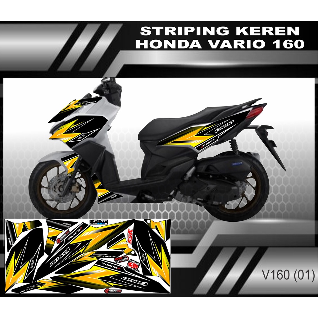 Jual STICKER STRIPING HONDA VARIO 160 VARIASI RACING #HONDA VARIO 160 ...