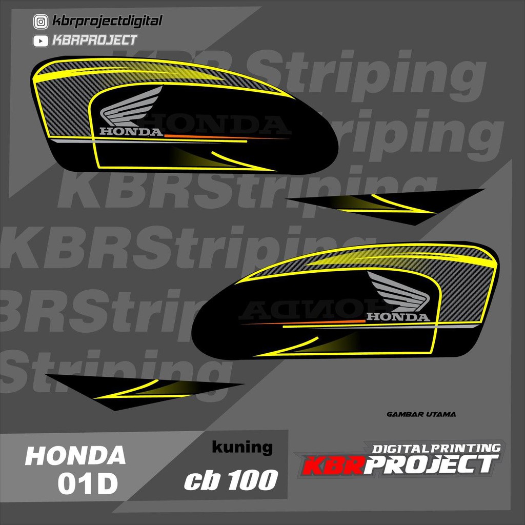 Jual (cod) CB 100 Sticker Motor stiker striping list motor HONDA CB 100 ...