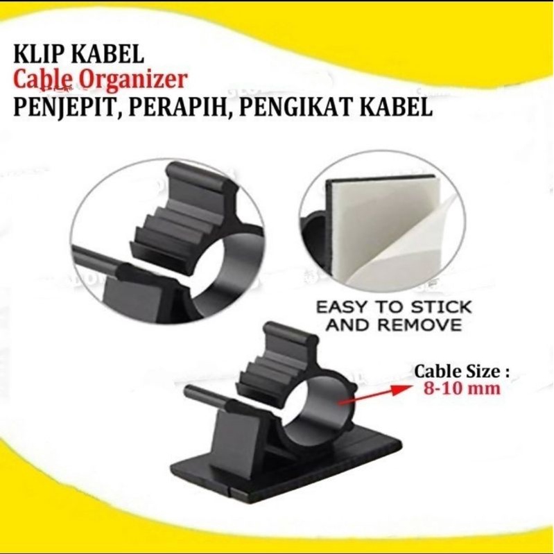 Jual Klip penjepit clip cable jepitan kabel Merapikan rapi organizer ...