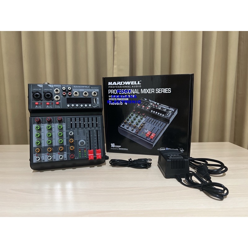 Jual MIXER AUDIO 4 CHANNEL BLUETOOTH SOUND CARD USB HARDWELL REVERB 4 | Shopee Indonesia