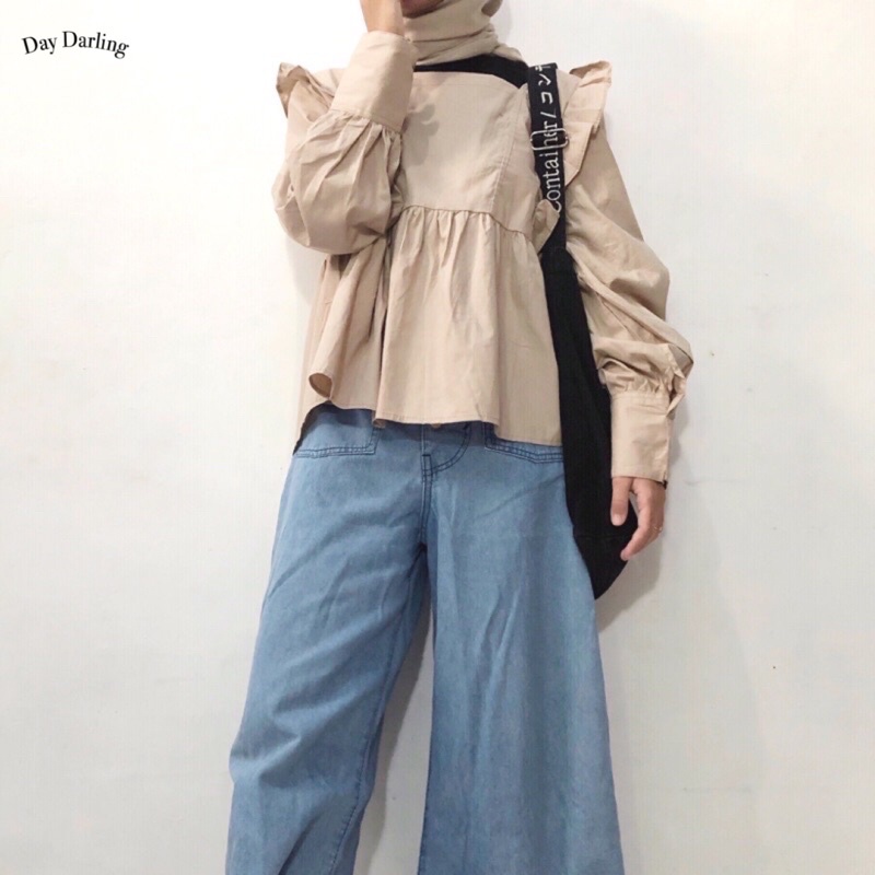 Jual Day Darling - Ruffle Top (Blouse Ruffle) | Shopee Indonesia