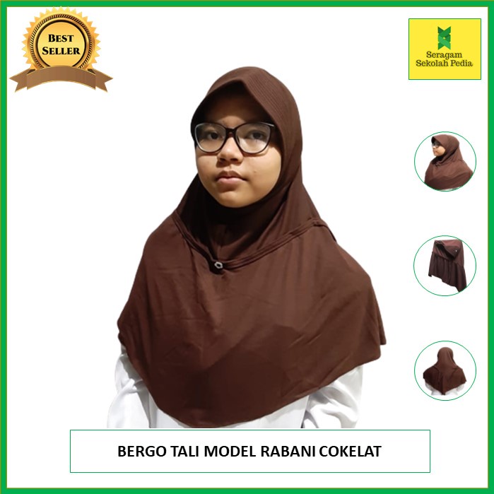 Jual Bergo anak sd al azhar model rabbani warna cokelat polos | Shopee ...