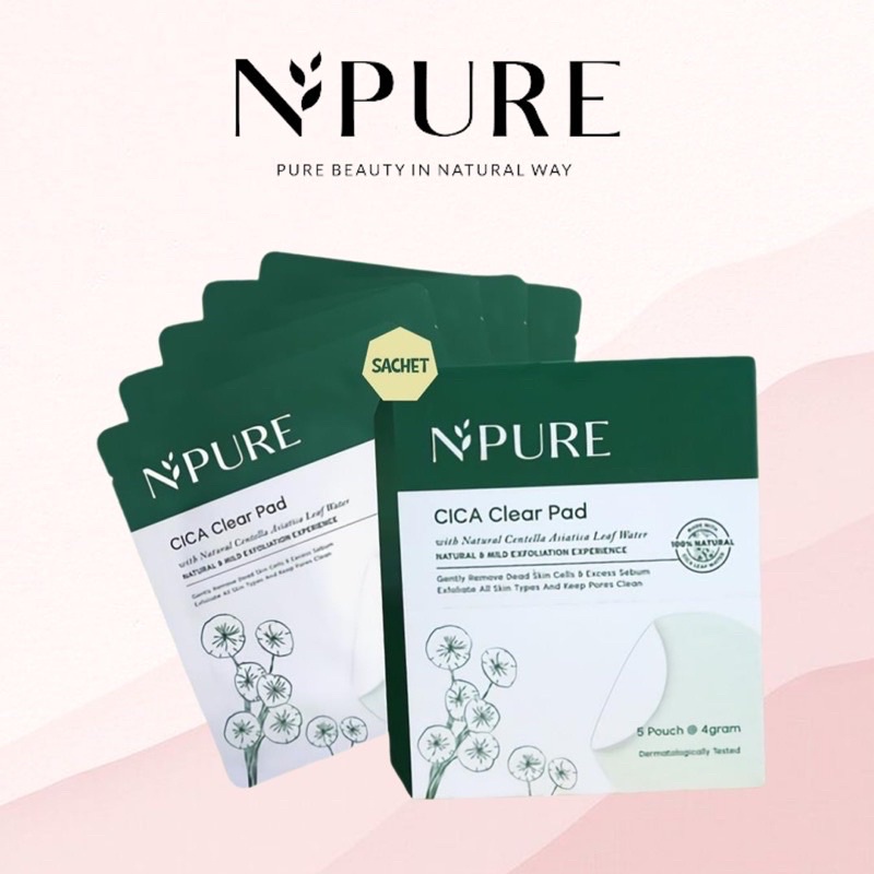 Jual NPURE CICA CLEAR PADS 5 SACHET ( 1 BOX ISI 5 PADS/SACHET) | Shopee ...