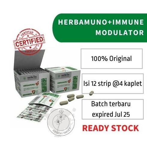 Jual HERBAMUNO+ Immune Modulator Mustika Ratu 12 Strip (1 Box) | Shopee Indonesia