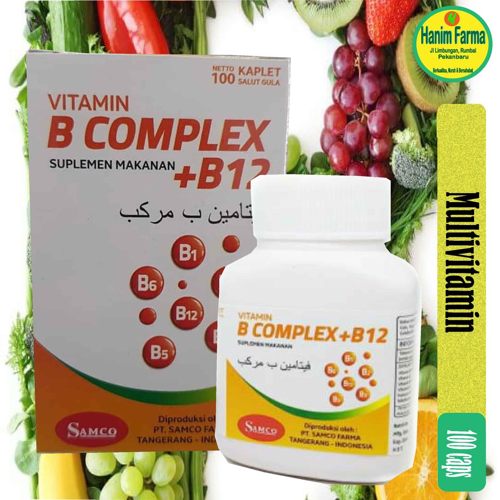 Jual Samco Vitamin B Complex + B12, 100 tablet | Shopee Indonesia