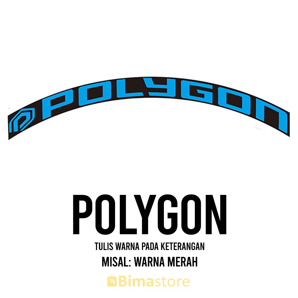 Jual Sticker Decal Rims Sepeda POLYGON | Lebar 1 - 3 cm | Diameter 16 ...