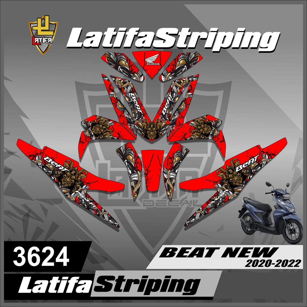 Jual DECAL COSTUM MOTOR HONDA BEAT NEW TAHUN 2020-2022 DESAIN SKULL ...