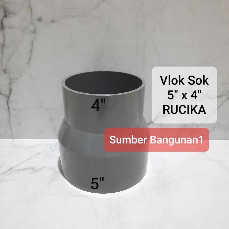 Jual Vlok Sok 5 x 4 reduser vloksok sambungan pipa pralon 5" x 4 ...