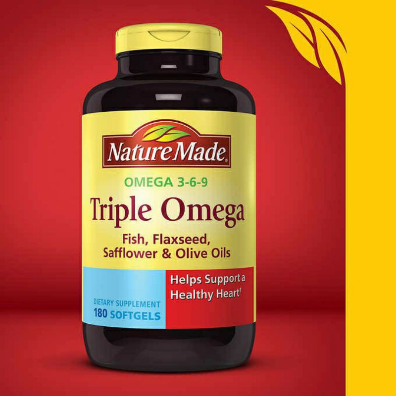 Jual Nature Made TRIPLE OMEGA 369 FISH OIL SOFTGELS 180 PC original USA ...