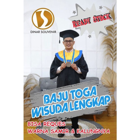 Jual BAJU TOGA WISUDA SET LENGKAP DENGAN TOPI SAMIR DAN KALUNG BAHAN ...