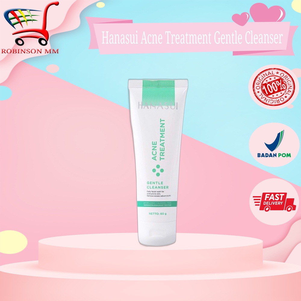 Jual Hanasui Acne Treatment Gentle Cleanser | Shopee Indonesia