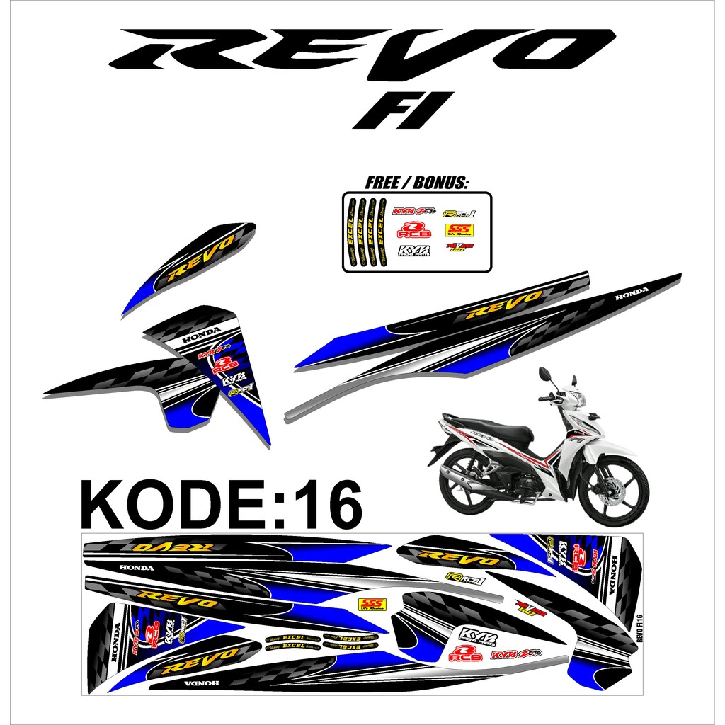 Jual (COD) Sticker Striping Revo Fi New - Lis Variasi Revo injeksi ...