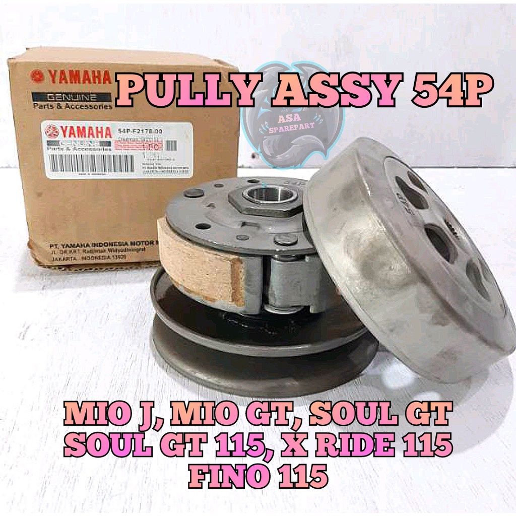 Jual PULLY ASSY ASLI ORIGINAL YAMAHA 54P MIO J , MIO GT , SOUL GT , FINO 115 , X RIDE 115 , SOUL ...