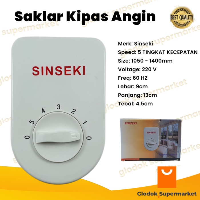 Jual Ceilling Fan Regulator Kipas Angin Gantung Saklar Switch Sinseki | Shopee Indonesia