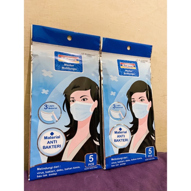 Jual Masker Indomaret Sekali Pakai Earloop Hijab | Shopee Indonesia