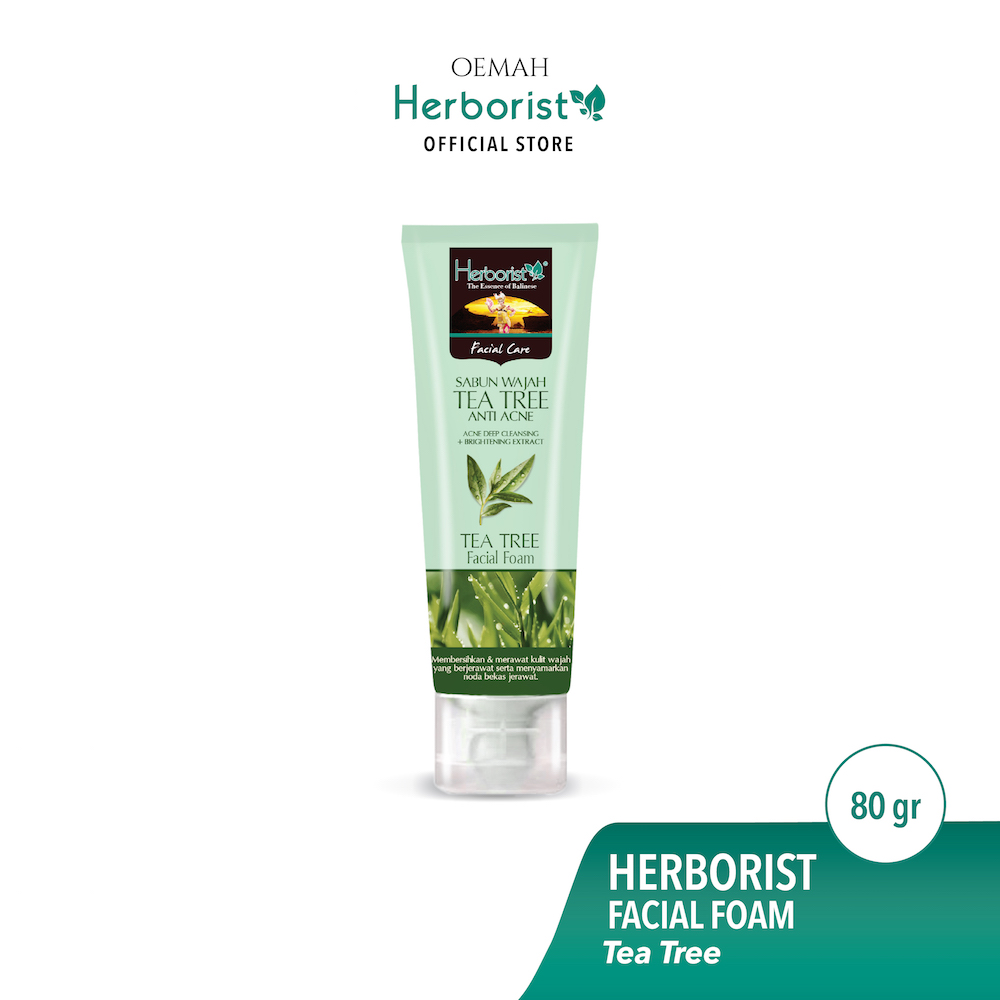 Jual Herborist Facial Foam (Sabun Wajah) Tea Tree 80gr | Shopee Indonesia