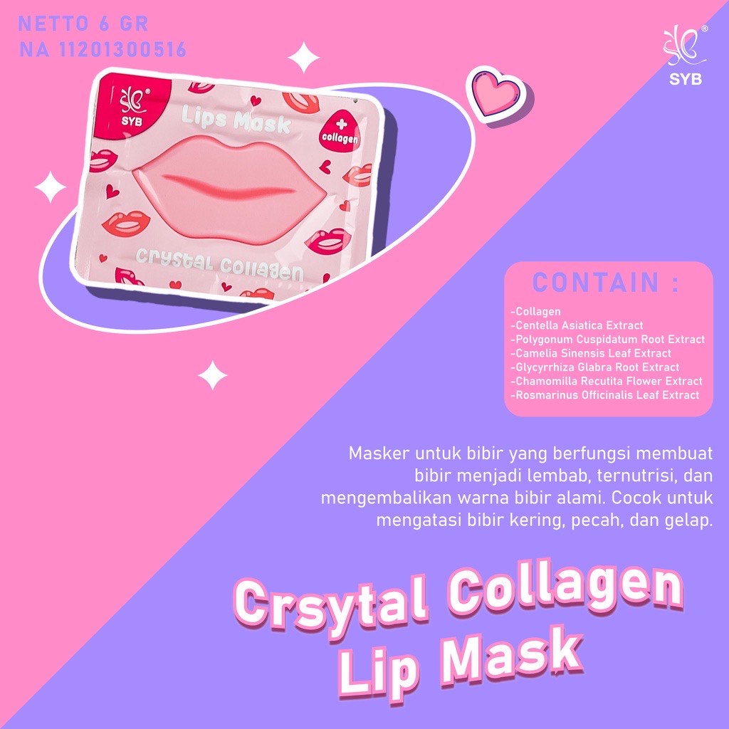 Jual SYB Crystal Collagen Lip Mask | Gold Eye Mask 6gr | Shopee Indonesia