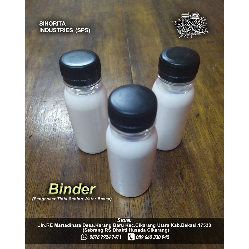 Jual Binder Pengencer Tinta Rubber Water Base kemasan 100ml | Shopee ...