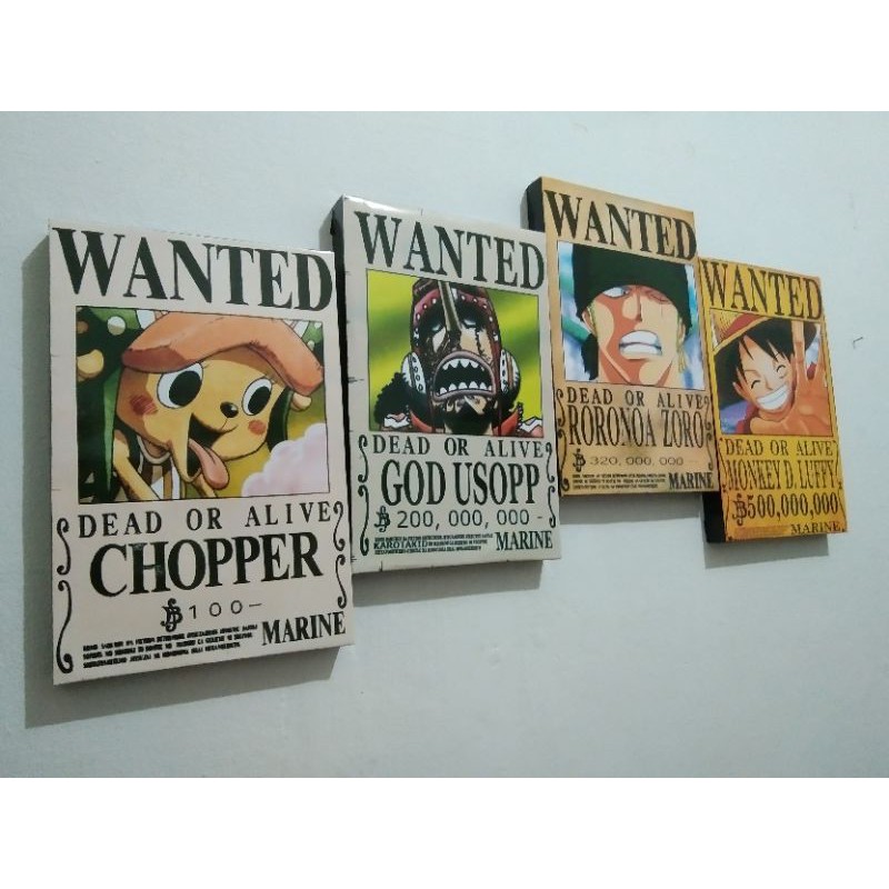 Jual Poster Bounty One Piece BINGKAI KAYU 1set 10pcs size 20x30 ...
