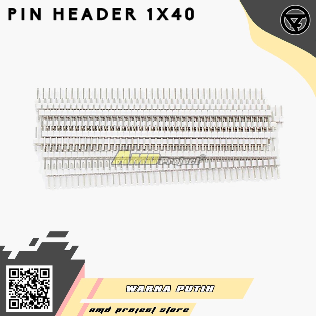 Jual Pin Header Male 2,54mm 1x40 Berbagai Warna Cowok 2.54 mm Lurus ...