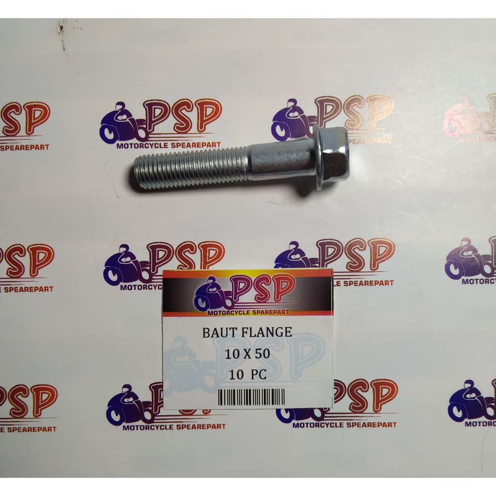 Jual Baut Flange (10 x 50) - Baud Ring Bibir Topi 10 mm Panjang 50 mm ...