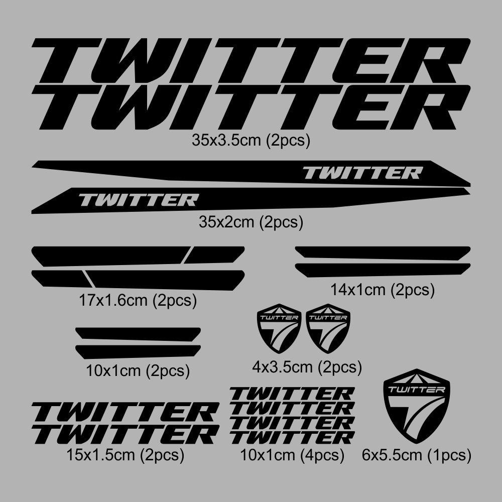 Jual Stiker Pack Sepeda Twitter - Bicycle Decal Sticker | Shopee Indonesia