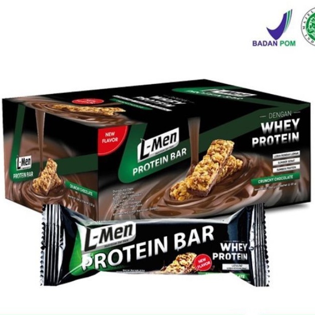 Jual L-Men Protein Bar Crunchy Chocolate 6 sachet - Camilan Rendah ...