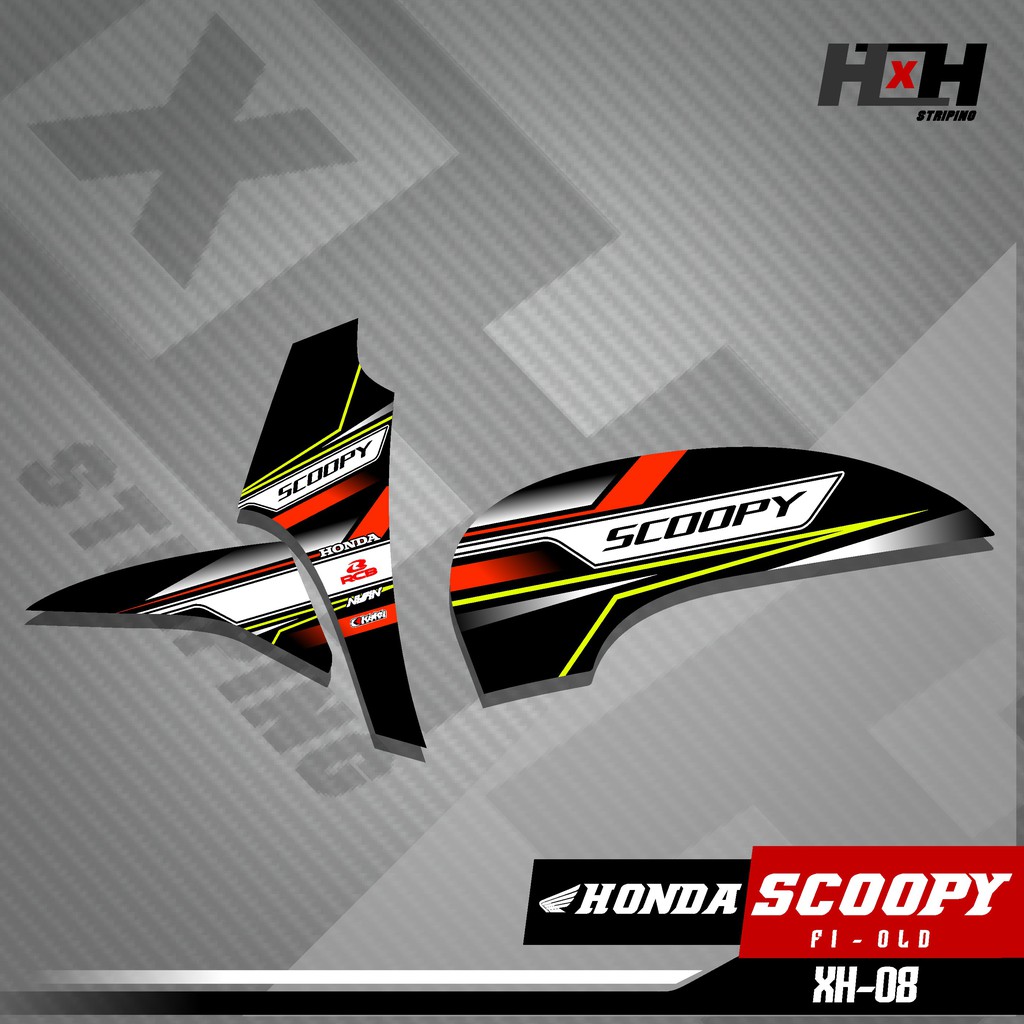 Jual Stiker Striping List Variasi Scoopy Fi Motif Desain Racing Road ...