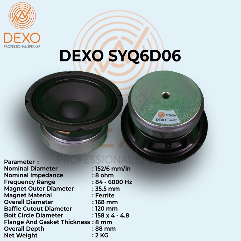 Jual SPEAKER DEXO SYQ6D06 6 INCH ORIGINAL PRODUCT | Shopee Indonesia