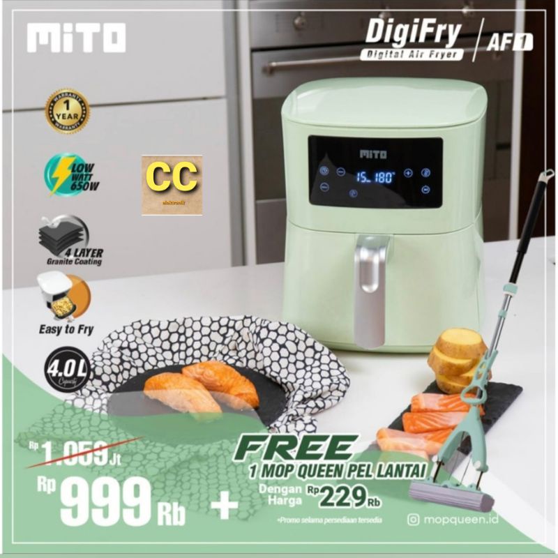 Jual MITO AF1 Digital Air Fryer 4L low watt - AirFryer DigiFry AF 1 ...