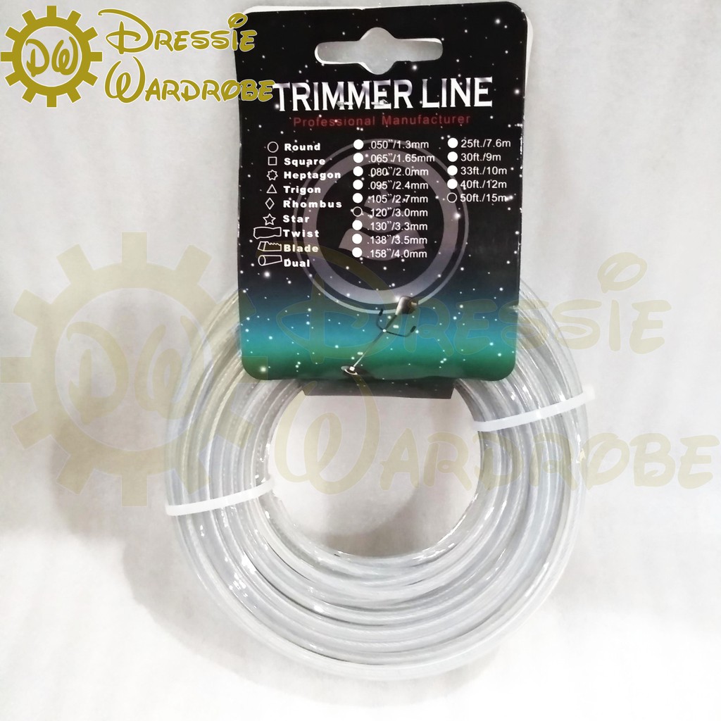 Jual Trimmer Line Tali Senar Pisau Nylon Nilon Babat Rumput Kawat 3 mm ...