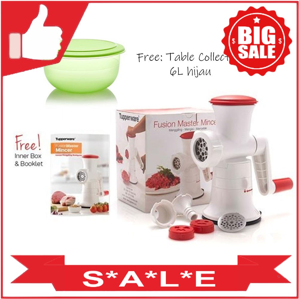 Jual Tupperware Fusion Master Mincer FREE Table Collection 6L ...