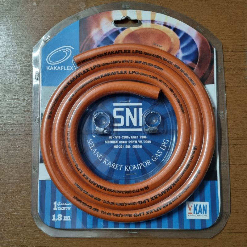 Jual SELANG KARET KOMPOR GAS ELPIJI LPG KAKAFLEX SNI 1,8 METER | Shopee ...